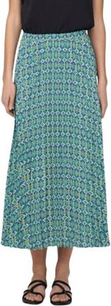 Only W Alma Life Poly Plisse Skirt - - Skirts - Damen - Blau - S