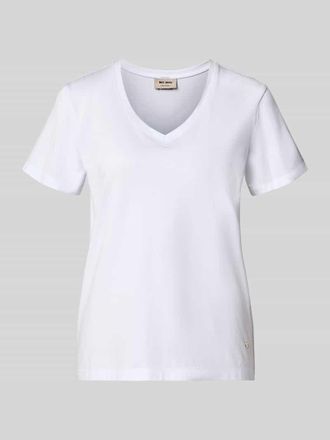 Mos Mosh Regular Fit T-Shirt mit V-Ausschnitt Modell Dala