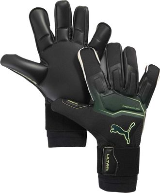 Puma Ultra Ultimate Hybrid Torh&uuml;ter-Handschuhe f&uuml;r Herren/Damen Unisex (Schwarz/Gr&uuml;n)