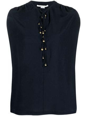 Stella McCartney Bluse mit Knopfdetail - Schwarz