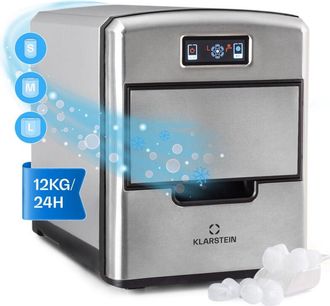 Klarstein Klarstein - Metropolitan Machine à glaçons 12 kg/24 h écran numérique - argent