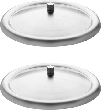 Cabilock 2 Stücke Tasse Deckel Edelstahl Tasse Abdeckungen Staubdichte Becher Deckel Tassendeckel Glasabdeckung für Tassen Becher Trinkgläser Weinglas Bierkrug