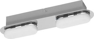 Ledvance Smart led Badezimmerlampe chrome, 15W, 1400LM, 3000-6500K, 30cm, IP44, Orbis Duplo Wandleuchte, Badezimmerleuchte mit Wifi Technologie, dimmbar