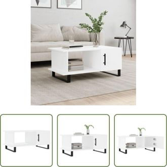 vidaXL vidaXL Stauraum Couchtisch - Couchtisch Wei&szlig; 90x50x40 cm Holzwerkstoff