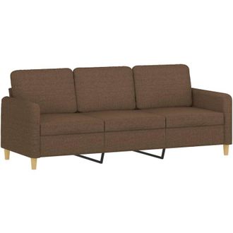 vidaXL 3-Sitzer-Sofa Braun 180 cm Stoff Vidaxl