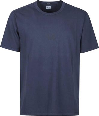 C.P. Company C.p. Company, Homme, Tops, Bleu, Taille: XL 20/1 Jersey Short Sleeve T-Shirt