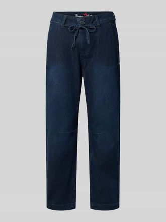 Buena Vista Barrel Fit Jeans mit Fransen und Schn&uuml;rung