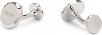 HUGO BOSS Homme, Accessoires, Gris, Taille: ONE Size Boutons de manchette ronds avec logo grav&eacute;