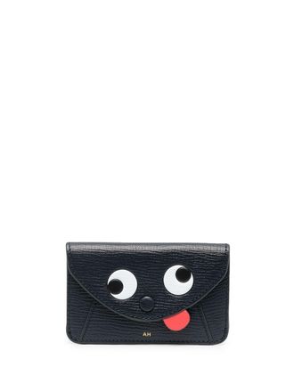 Anya Hindmarch porte-monnaie &agrave; imprim&eacute; graphique - Noir