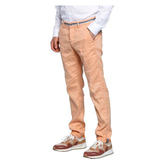 Mason's Slim Fit Leinenmischung Chinos - - Trousers - Herren - Orange - S