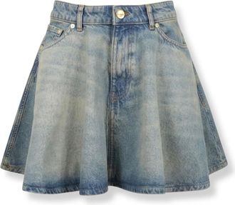 Ganni Femme, Jupes, Bleu, Taille: 40 FR Tint Rigid Denim Mini Skirt