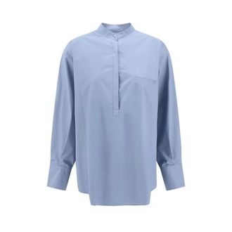 SA SU PHI Femme, Blouses et Chemises, Bleu, Taille: 40 FR Baloon Cotton Shirt