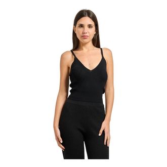 A|X Armani Exchange Femme, Tops, Noir, Taille: 42 FR Knit Crop Top