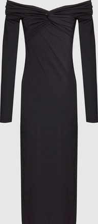 Rotate Robe Off Shoulder Black