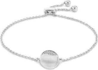 Calvin Klein Bracelet en chaîne pour Femme Collection MINIMAL CIRCULAR avec cristaux - 35000134
