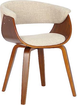 Clp Chaise de Salle &agrave; Manger Bruce en Tissu, Structure Bois, Noir &eacute;l&eacute;gant, Cuisine ou Salle &agrave; Manger | Charge Max. 150 kg, Couleur:cr&egrave;me, Couleur du Cadre