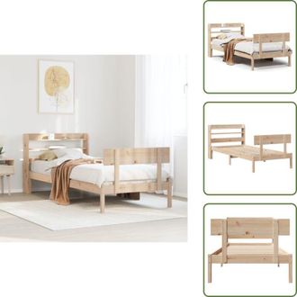 vidaXL Massivholzbett ohne Matratze 90x200 Kiefernholz - Bettgestell - Bettgestelle - Bettrahmen - Bett