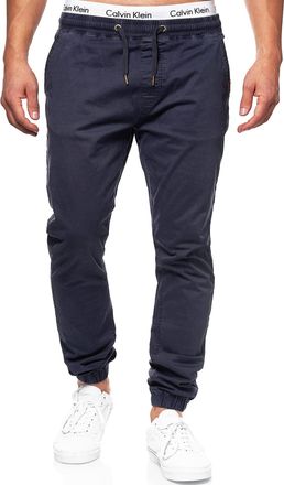 Indicode Herren Fields Stoffhose mit 4 Taschen | Stretch Hose Herrenhose für Männer Navy, XXL