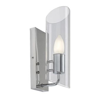 Rabalux 75029 Badezimmerleuchte TEODORO E14 1x max.12W IP44 Metall chrome, Glas transparent H:12cm &Oslash;8cm dimmbar