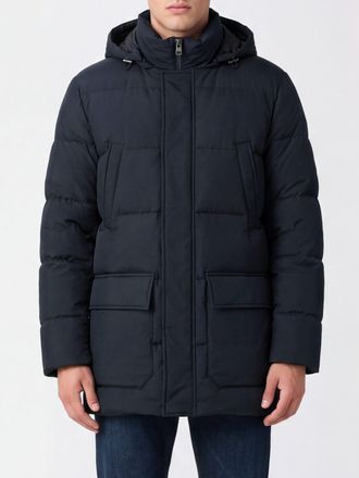 Canali Lange gesteppte Polyester-Daunenjacke mit gef&uuml;tterter Kapuze