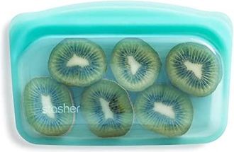Stasher Bag Premium Silikonbeutel wiederverwendbar für Lebensmittel, Aqua, Dauerhaft, Backofen, spülmaschinen & gefriersicher, Umweltfreundlich, Lunch-Tasche,