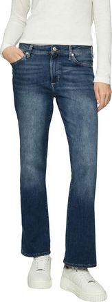s.Oliver Bootcut-Jeans S.OLIVER BEVERLY, Damen, Gr. 34, L&auml;nge 30, bunt (blau stone), Denim/Jeans, Obermaterial: 84% Baumwolle, 14% Polyester, 2% Elasthan, boot