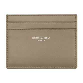 Saint Laurent Paris Card Case - - Accessories - Herren - Beige - ONE SIZE