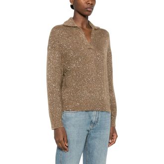 Brunello Cucinelli Femme, Pulls, Brun, Taille: 36 FR Pull