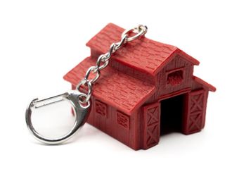 Miniblings Scheune Schl&uuml;sselanh&auml;nger Stall Farm Bauernhof Kuhstall Pferdestall - Handmade Modeschmuck I Anh&auml;nger Schl&uuml;sselring Schl&uuml;sselband Keyring