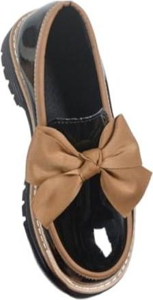 Generic Mocassins orthop&eacute;diques en cuir pour femme - Soutien de la vo&ucirc;te plantaire - Pour le travail, le bureau, les affaires - Bout rond - Plat - Confortable