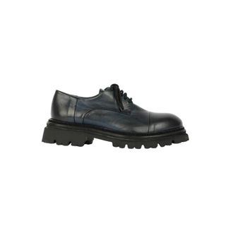 J.P. David Schn&uuml;r-Mokassin aus Leder - - Shoes - Damen - Blau - 39 EU