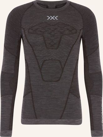 X Bionic X-Bionic Funktionswäsche-Shirt Symbio Merino Aus Merinowolle grau