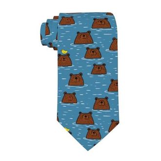 Generic Adorables Ours Bruns Cravates Décontractée Cravates Hommes Polyvalente Cravatte Pour Scolaires Adultes Fêtes