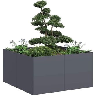 vidaXL Vidaxl - Jardini&egrave;re anthracite 80x80x40 cm acier lamin&eacute; &agrave; froid