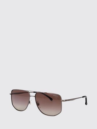 Carrera Lunettes de soleil aviateur en m&eacute;tal noir avec verres ambr&eacute;s