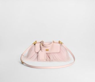 Dolce & Gabbana Mini My Sicily Handbag In Long-hair Goat Fur And Plong&eacute; Calfskin - Frau Handtaschen Multicolor Onesize