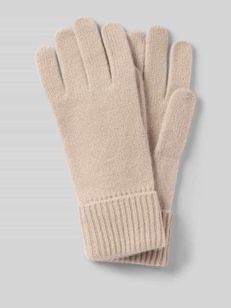 Christian Berg Handschuhe aus reinem Kaschmir mit gerippten Abschl&uuml;ssen