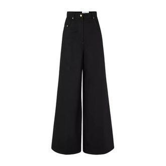 Nina Ricci Wide Leg Jeans - Stilvolles Modell - - Jeans - Damen - Schwarzk - M