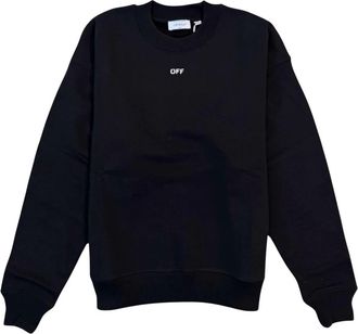 Off-white Homme, Sweatshirts et sweats &agrave; capuche, Noir, Taille: XL SweaT-shirt ras du cou avec logo