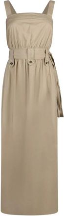 Liu Jo Femme, Robes, Gris, Taille: 40 FR Long Poplin Dress
