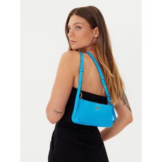 Pinko Handtasche PINKO Half Moon Baguette Mini AI 25-26 PLTT 105069 A0QO Blau