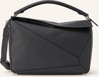 Loewe Schultertasche Puzzle Large schwarz