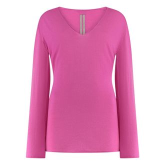 Rick Owens Wollpullover mit rohen Kanten - - Knitwear - Damen - Rosa - XS