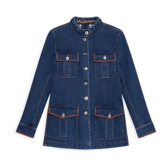 Maliparmi Maliparmi, Femme, Vestes, Bleu, Taille: 38 FR Manteau Denim Crafts