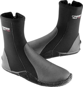 Cressi Isla Boots - Unisex Tauchschuhe aus Neopren 7mm Shwarz mit Gummisohle, XXL