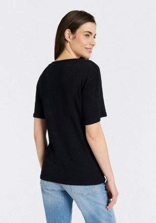 HUGO BOSS T-Shirt Ela Premium Damenmode aus Leinen, V-Ausschnitt