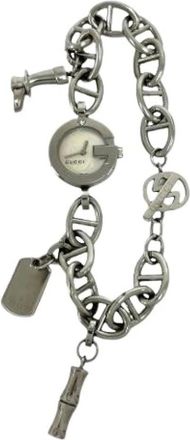 Gucci Montre vintage doccasion - Femme - Pre-owned - Gris - Taille: ONE Size