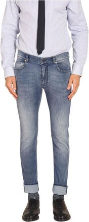 Mason's Homme, Jeans, Bleu, Taille: W36 Pantalon Slim Fit en Denim Bleu Marine