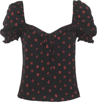 Mar De Margaritas Femme, Blouses et Chemises, Multicolore, Taille: 40 FR Haut &agrave; col en V avec volant