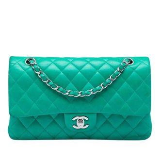 Chanel Sac bandouli&egrave;re vintage double rabat Pre-owned - Femme - Pre-owned - Vert - Taille: ONE Size